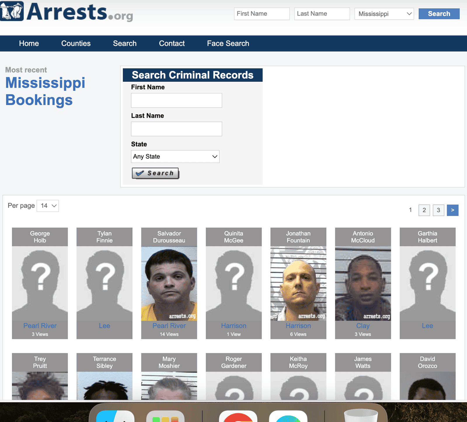 Arrests.org Mississippi - Arrest Records, Mugshots & Inmate Search